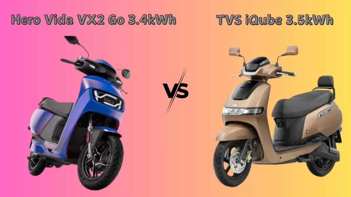 Hero Vida VX2 Go 3.4 KWH Vs TVS iQube 3.5 KWH: On-Road Price, Range ...