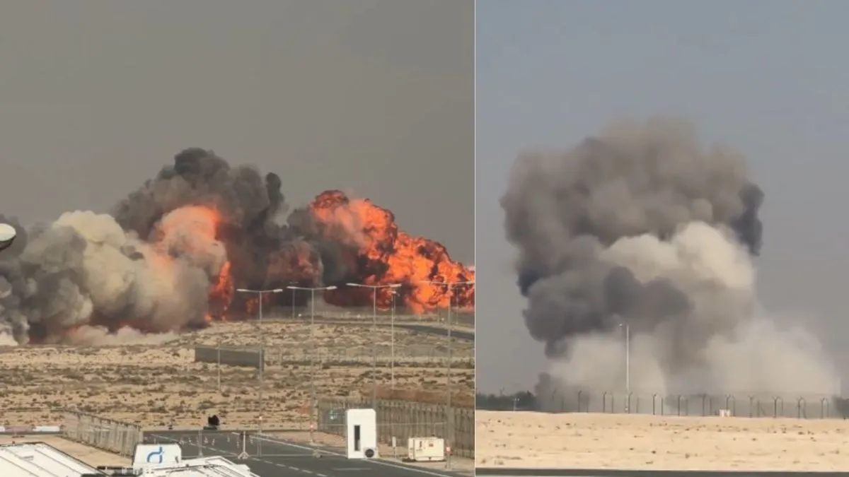 Tejas Jet Crash: IAF's Fighter Jet Explodes Into Flames After Crashing ...