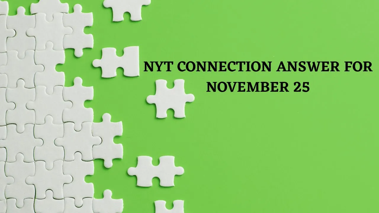 NYT Connections Answer For November 25: Fun Hints, Easy Clues That Make ...