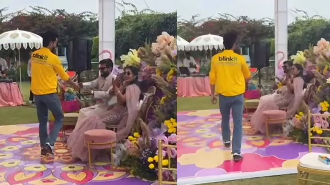 Bengaluru Man Steals The Show At Friend’s Haldi In Blinkit Uniform ...
