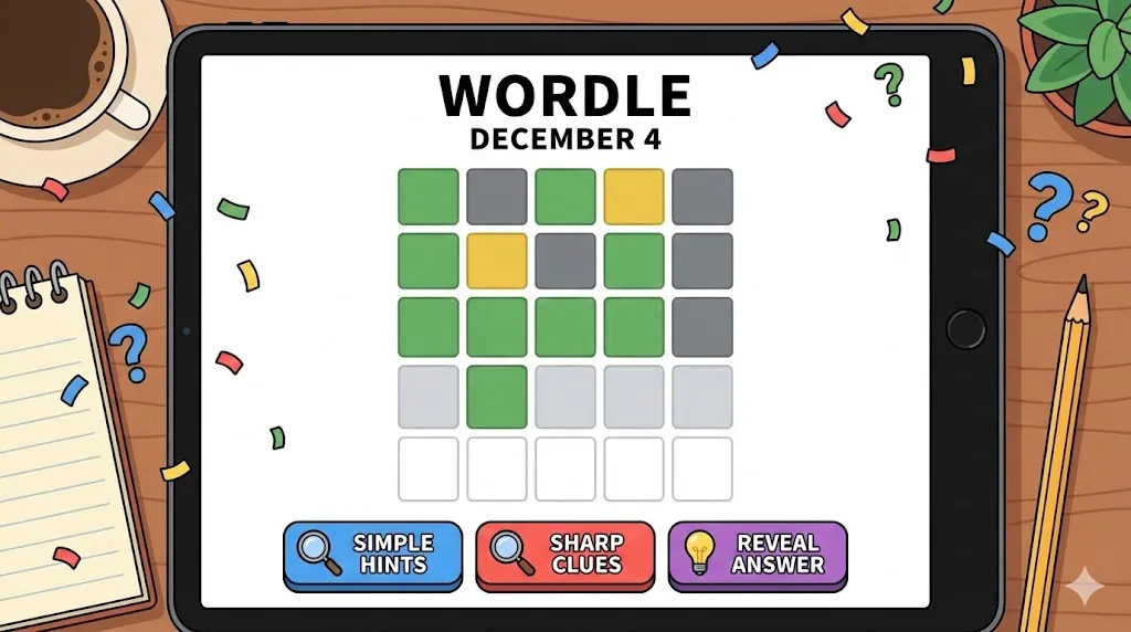 Wordle December 4 Answer Unveiled: Simple Hints, Sharp Clues And ...
