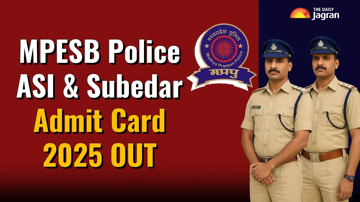 MPESB Police ASI, Subedar Admit Card 2025 OUT: MP Police Hall Ticket ...