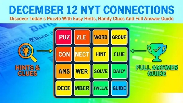 December 12 NYT Connections: Unlock Today’s Puzzle With Easy Hints ...