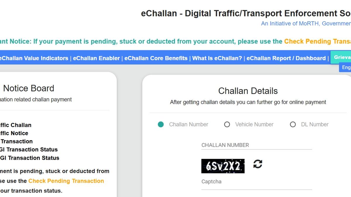 Bihar Transport Department Launches Online Portal To Challenge Wrong E ...