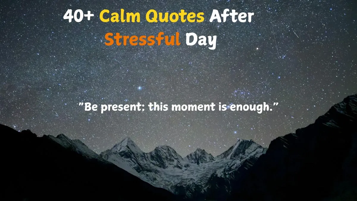 40+ Calm Quotes To Give Yourself Peace After A Long Stressful Day