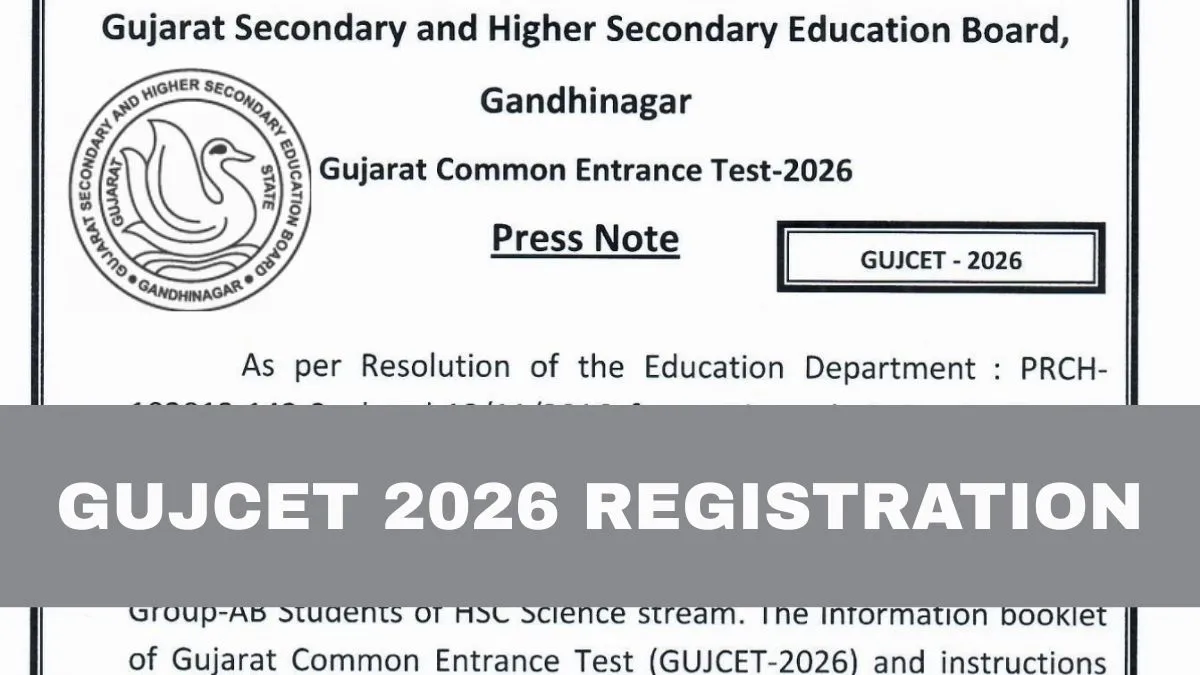 GUJCET 2026: GSHSEB Opens Registration Window For Engineering ...