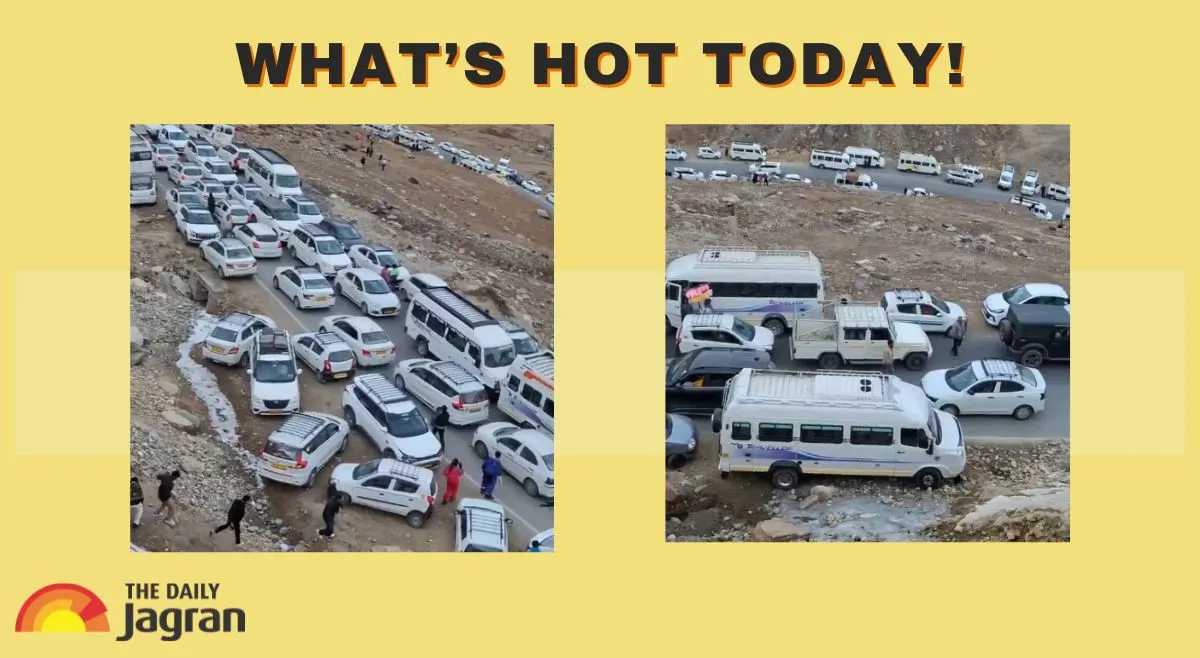 Rohtang Pass Chokes With Massive Traffic Jam In Off-Season, Viral Video ...