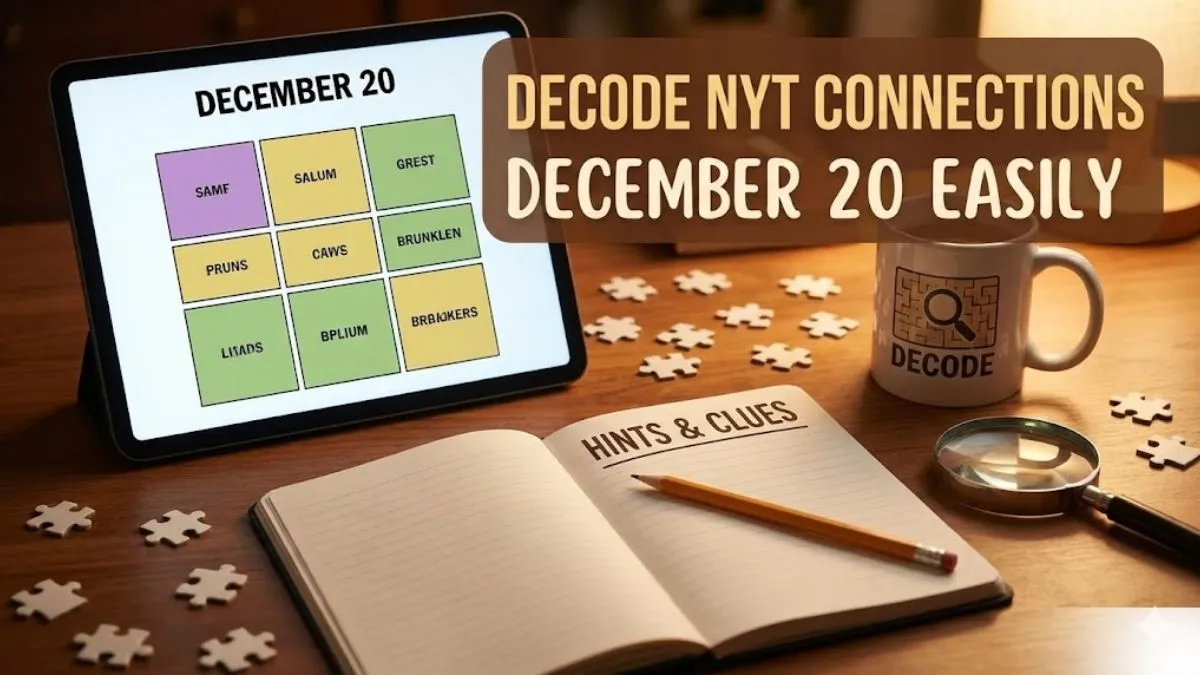 Decode NYT Connections December 20 Easily With Friendly Hints, Clever ...