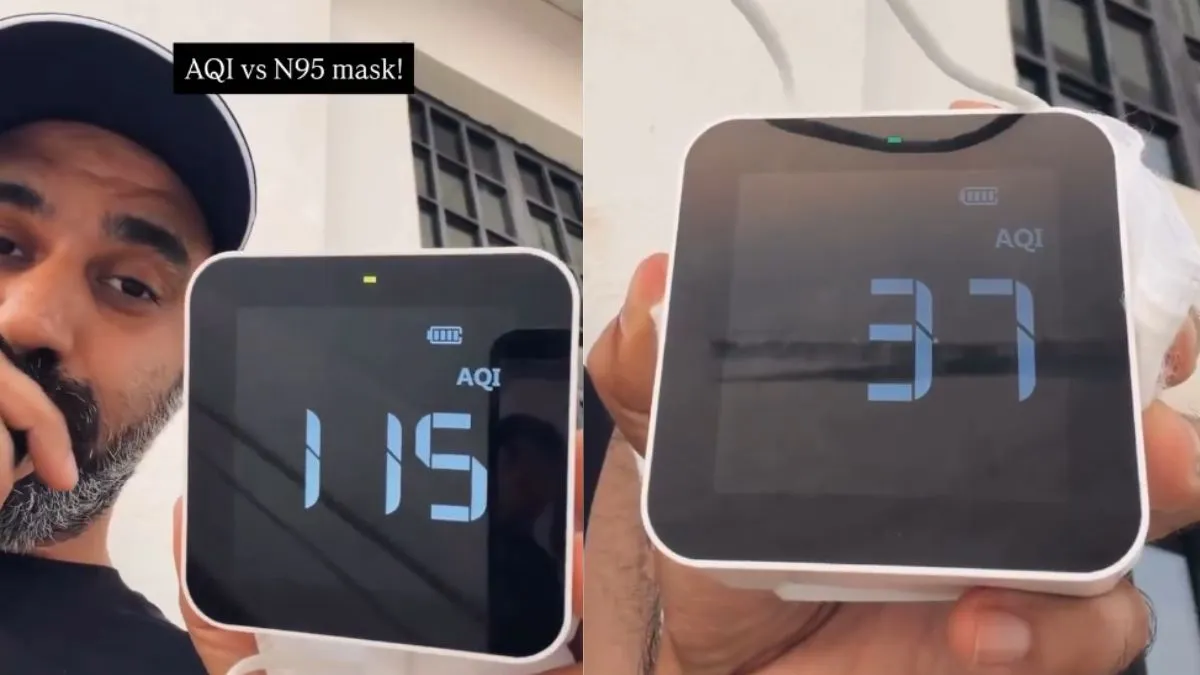 Mumbai Man Covers Air Quality Monitor With N95 Mask, AQI Falls To 37 ...