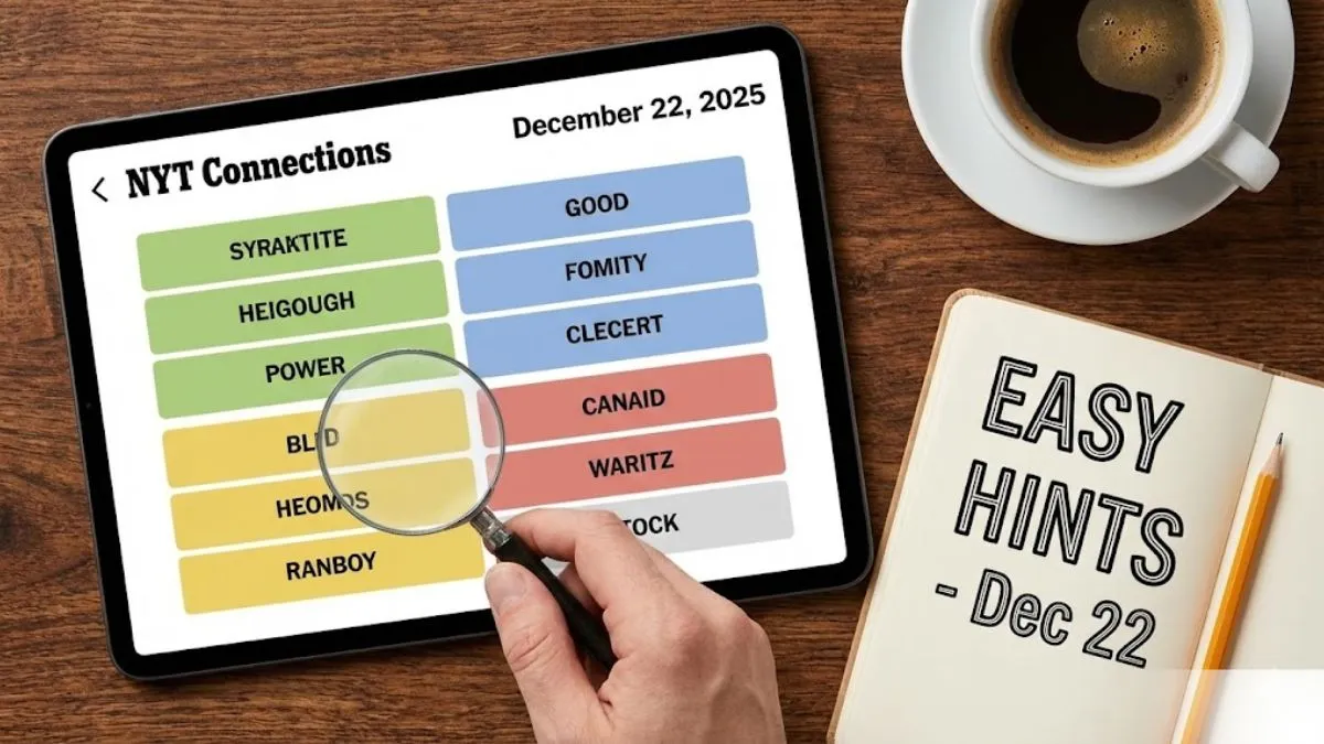 Crack NYT Connections December 22 Smoothly Using Easy Hints, Clear ...