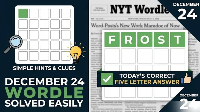 December 24 Wordle Solved Easily Using Simple Hints, Helpful Clues And ...