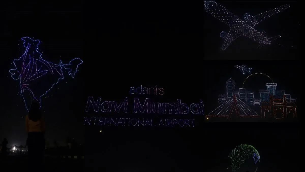 Navi Mumbai International Airport Lights Up Sky With 1,515-Drone Show ...