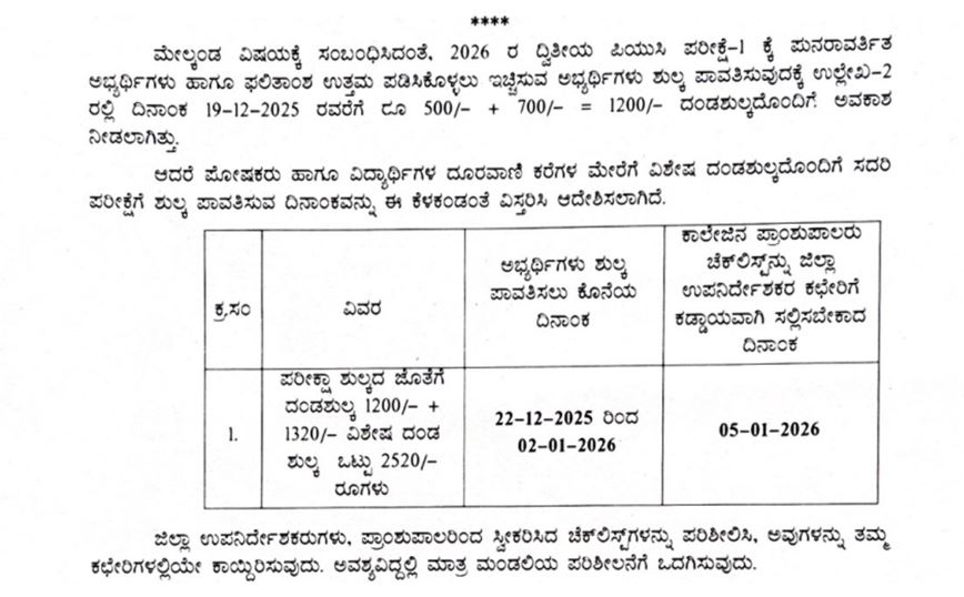 Karnataka 2nd PUC Exam 2026: KSEAB Extends Registration For Private ...