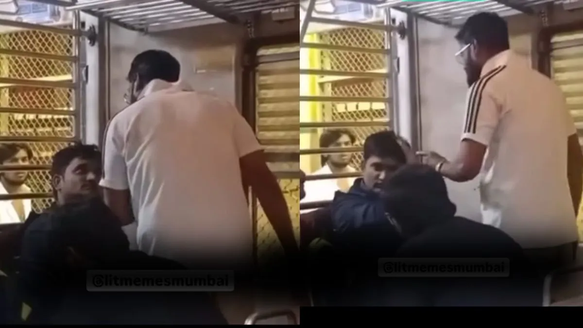Mumbai Man Slaps Passenger For Putting Foot On Local Train Seat In Viral Video