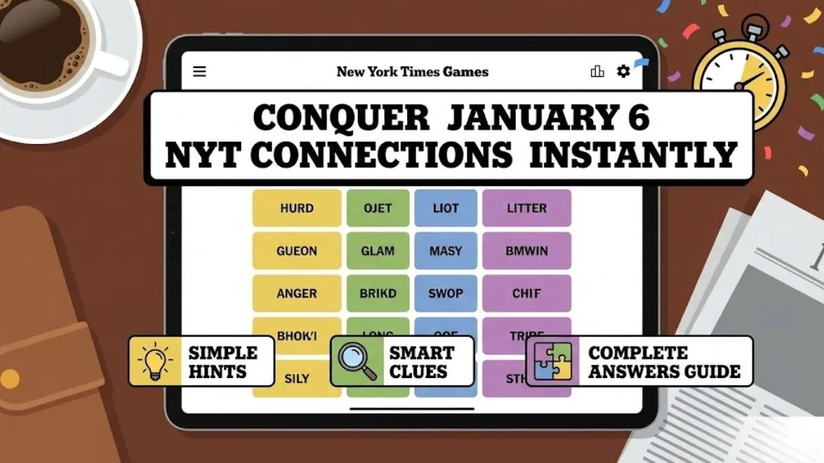 Conquer January 6 NYT Connections Instantly Using Simple Hints, Smart ...