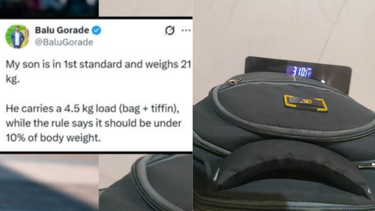 Father Raises Concern Over 6-Year-Old Son Carrying 4.5 Kg School Bag ...