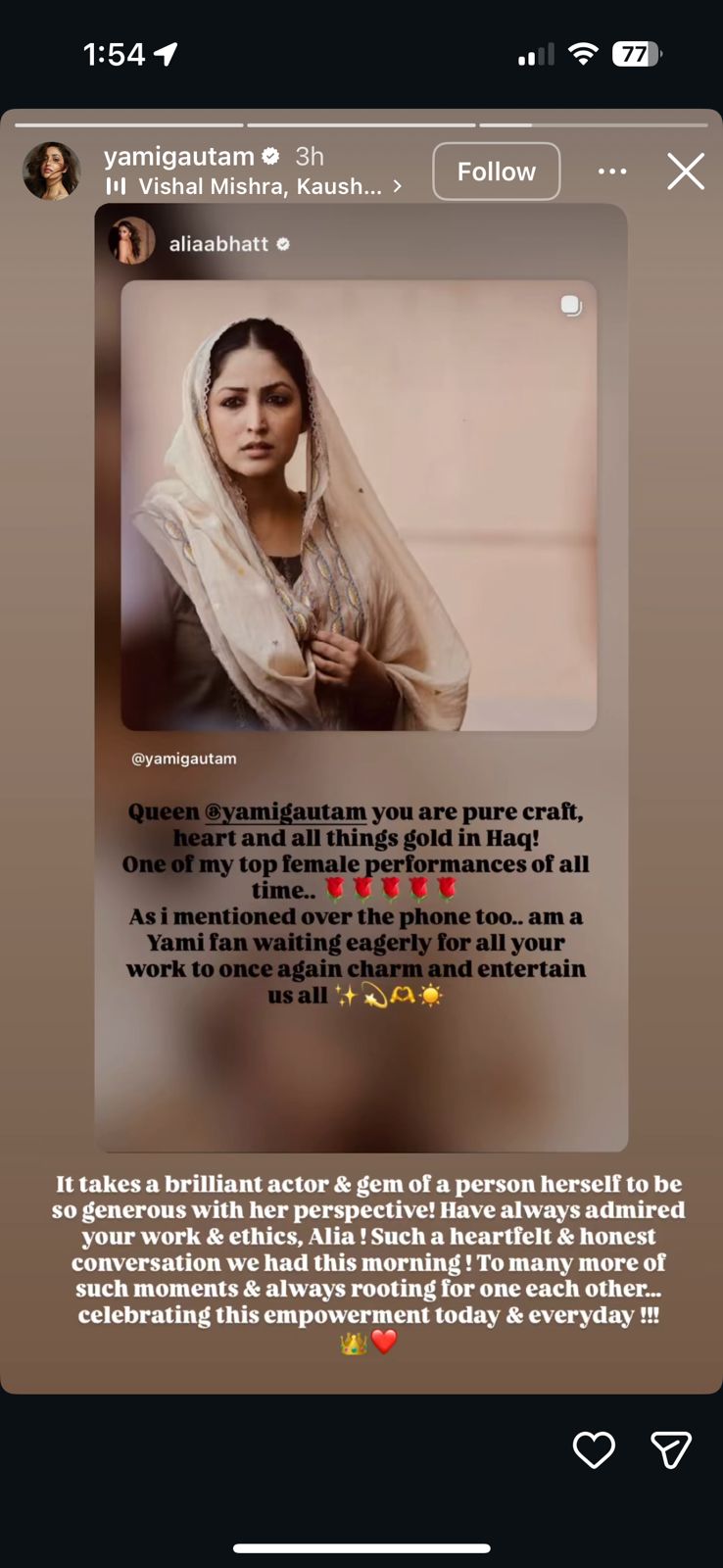 Alia Bhatt Praises Yami Gautam In Haq, Says She's A Fan: 'Top Female ...