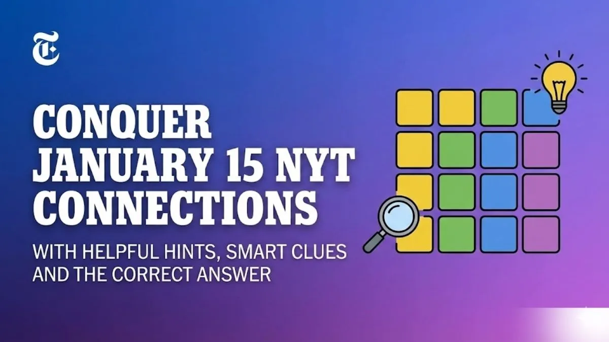 Conquer January 15 NYT Connections With Helpful Hints, Smart Clues And ...