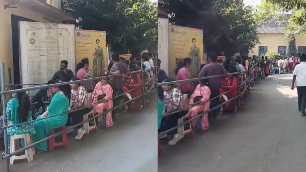 Bengaluru People Line Up At 4 AM To Buy Mysore Silk Sarees Worth Up To ...