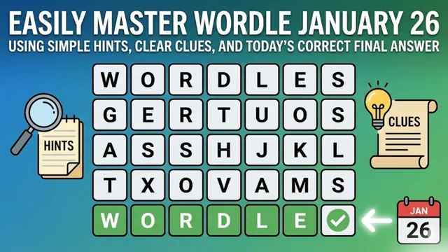 Easily Master Wordle January 26 Using Simple Hints, Clear Clues, And ...