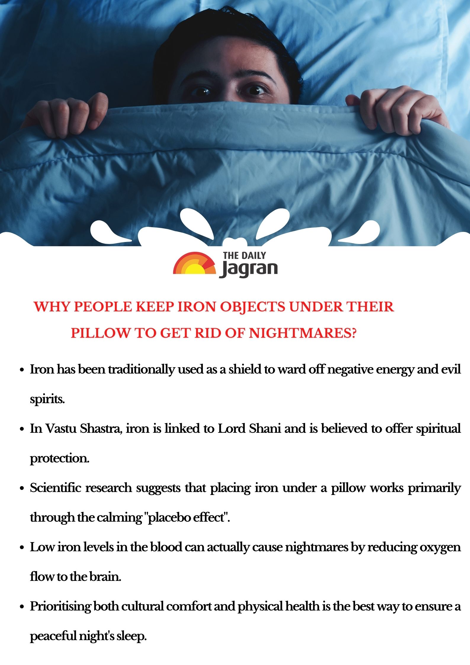 Why People Keep Iron Objects Under Their Pillow To Get Rid Of ...