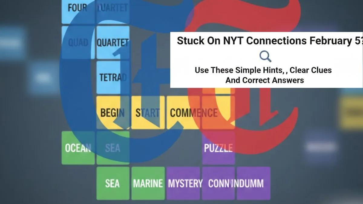 Stuck On NYT Connections February 5? Use These Simple Hints, Clear ...