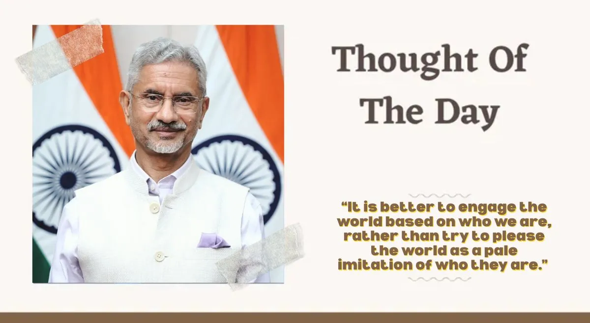 Thought Of The Day By Dr S Jaishankar: Today’s Motivational Quote For ...