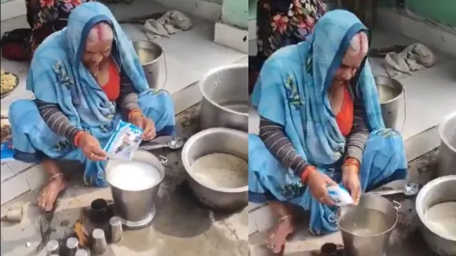 UP Mid-Day Meal Shock: Viral Video Shows Water Mixed In Milk At Mahoba ...