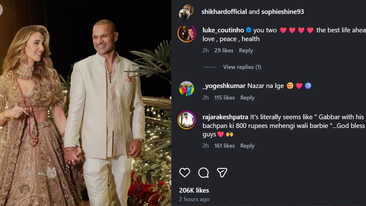 Shikhar Dhawan Shares Sangeet Night Pics With Fiancée Sophie Shine ...