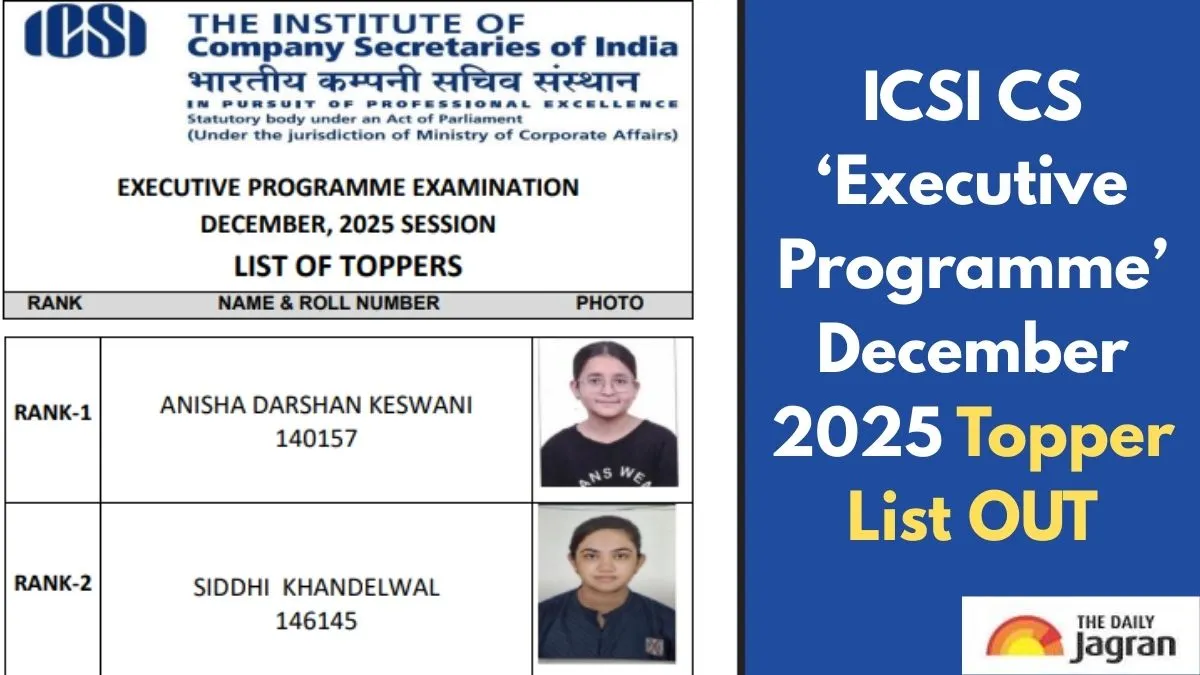 ICSI CS Executive Topper List OUT: Check CS Executive Scorecard At icsi ...