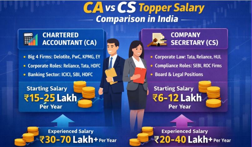 CA vs CS Topper Salary in India: Who Earns More And Where Do They Work ...