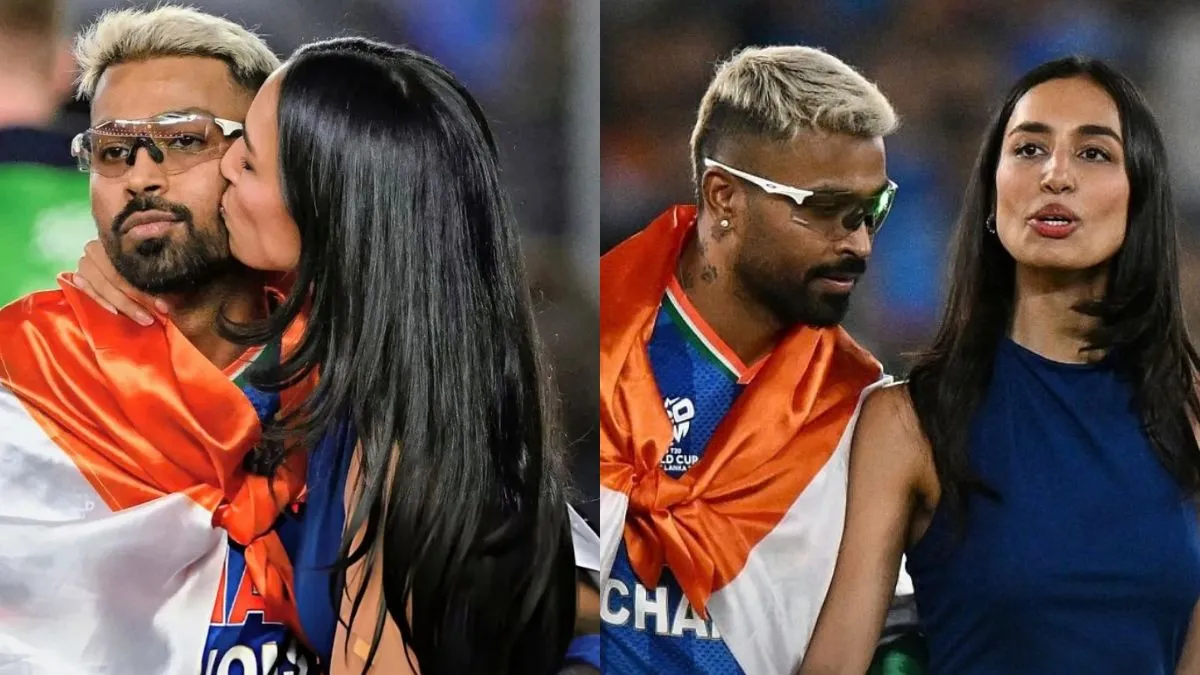 Hardik Pandya Gets A Kiss From Girlfriend Mahieka Sharma After Team ...