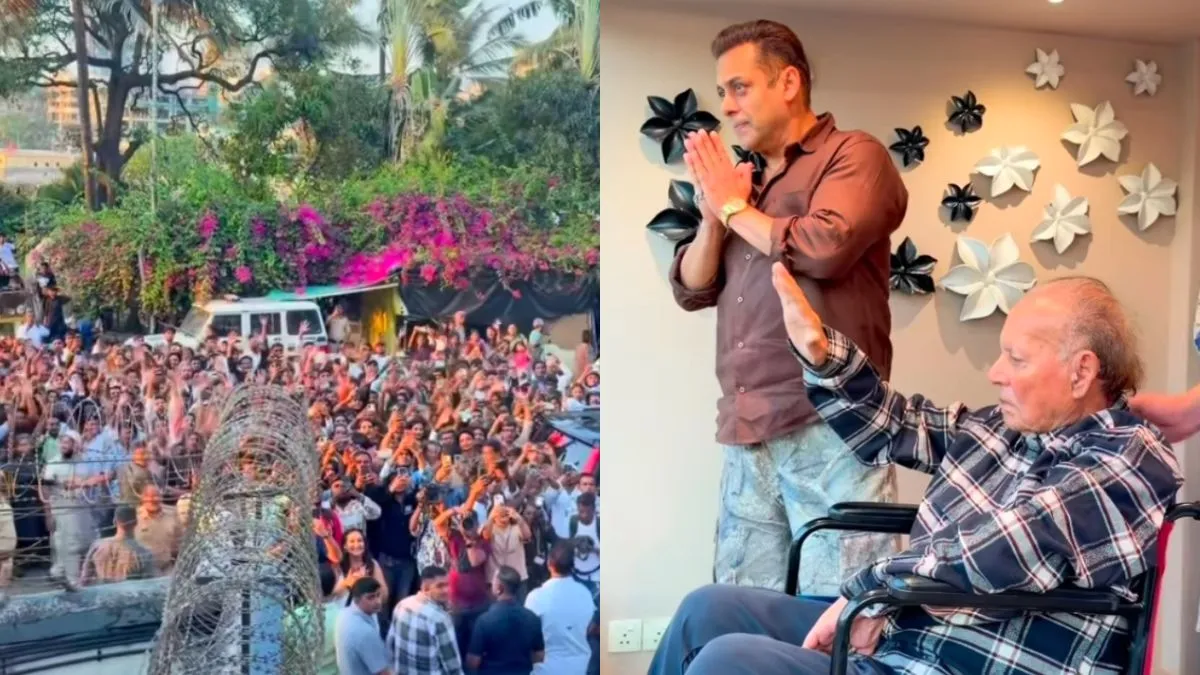 Salman Khan Greets Fans From Galaxy Apartments Balcony On Eid With Family