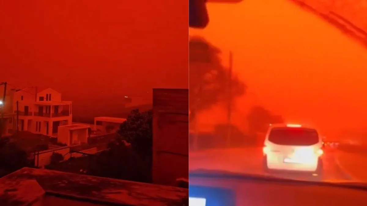 VIDEO: Why Did Greece's Crete Sky Turn Blood Red? Scientists Uncover ...