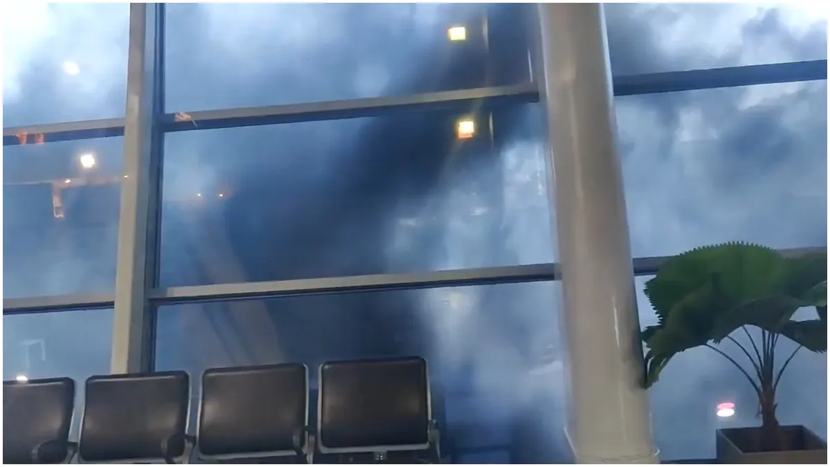 Mumbai Airport: Fire Erupts At Terminal 1B, Visuals Show Thick Smoke Cloud