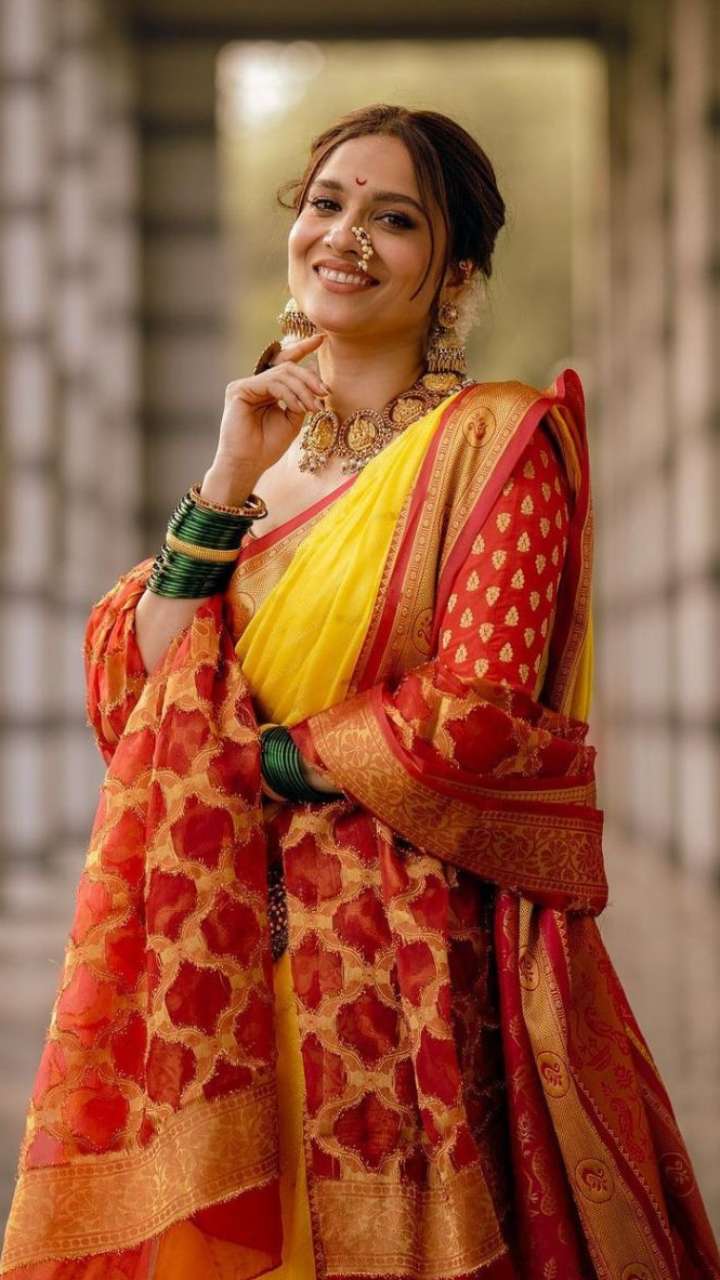 Gorgeous Saree Looks By Ankita Lokhande For Marathi Brides