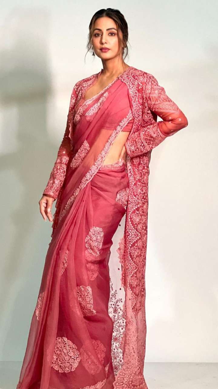 6 Lightweight & Stylish Sarees By Hina Khan For Monsoon