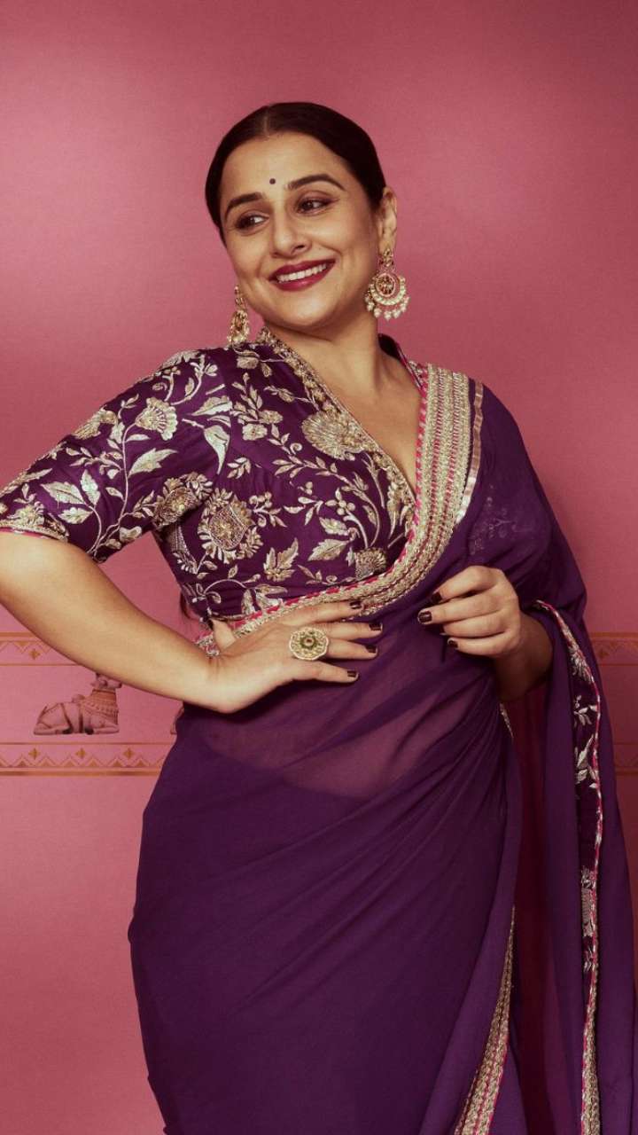 5 Saree Blouse Designs By Vidya Balan For Heavy Bust
