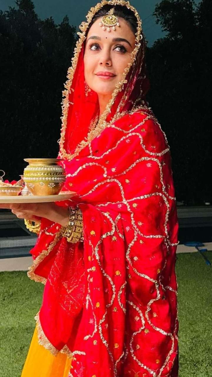 5 Beautiful Red Dupattas By B-Town Divas For Karwa Chauth 2024