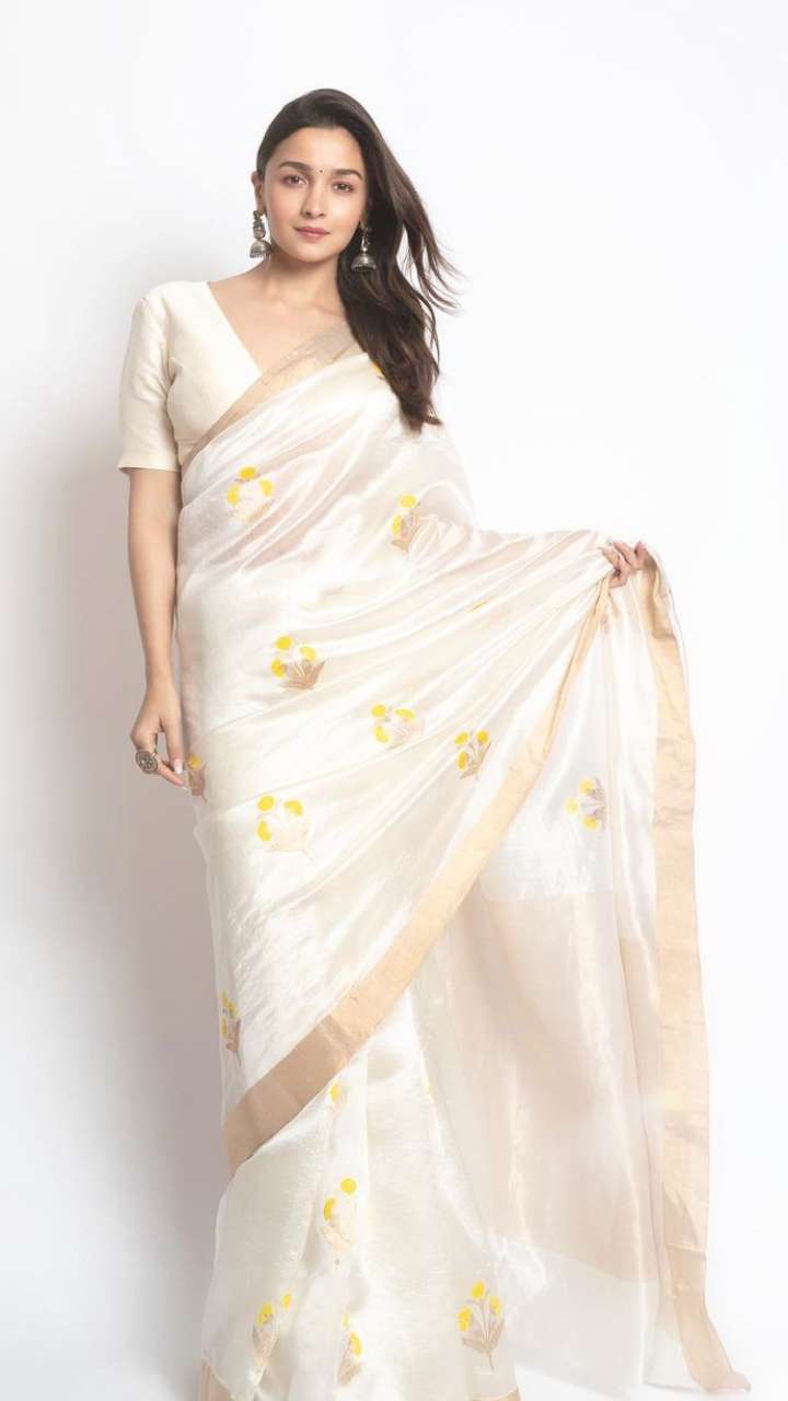Alia Bhatt Gives Inspiration On Styling White Sarees Like A Pro
