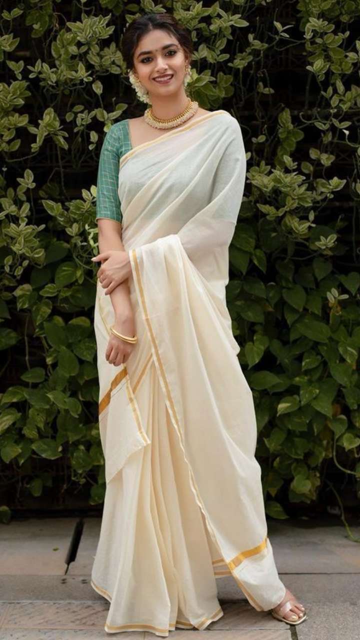 5 Sarees By Bhola Shankar Fame Keerthy Suresh For Onam