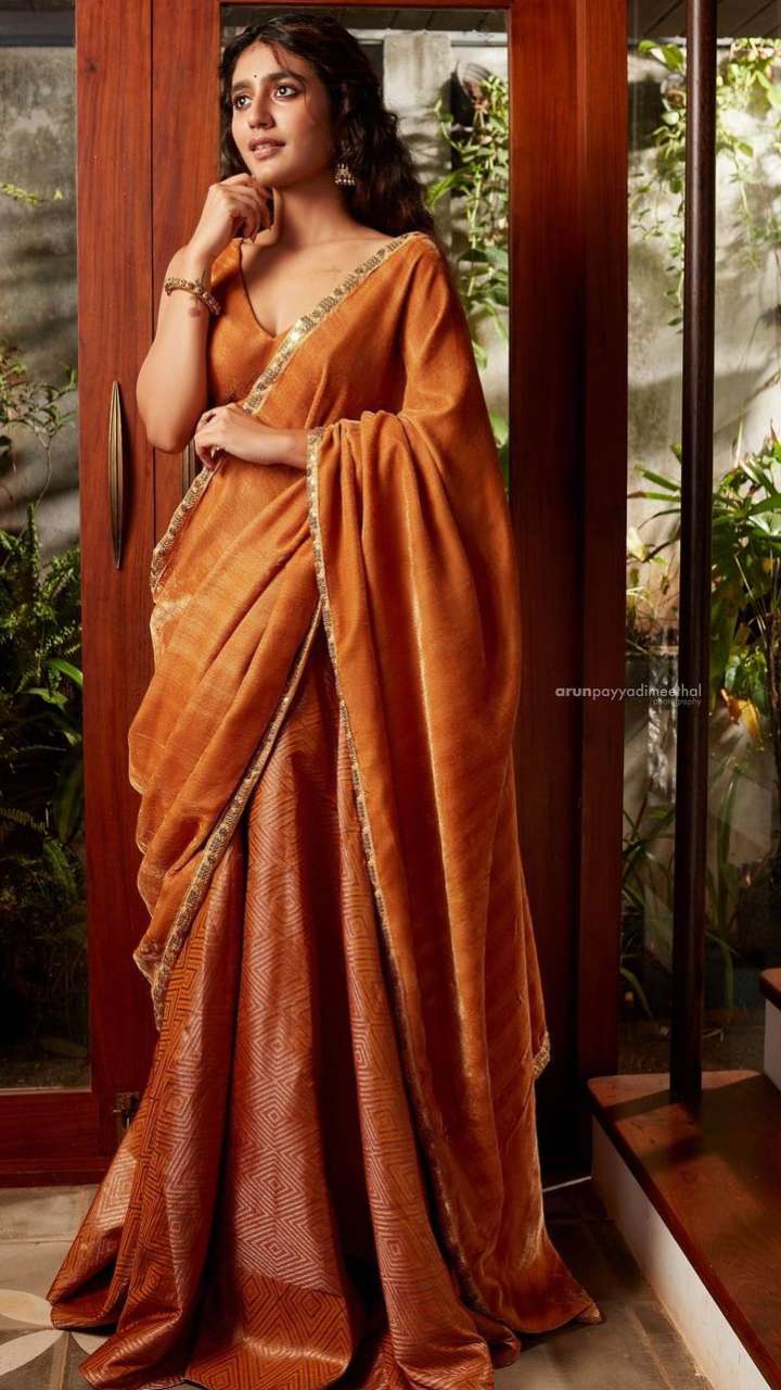 5 Regal Sarees From Priya Prakash Varrier Closet For Festive Season