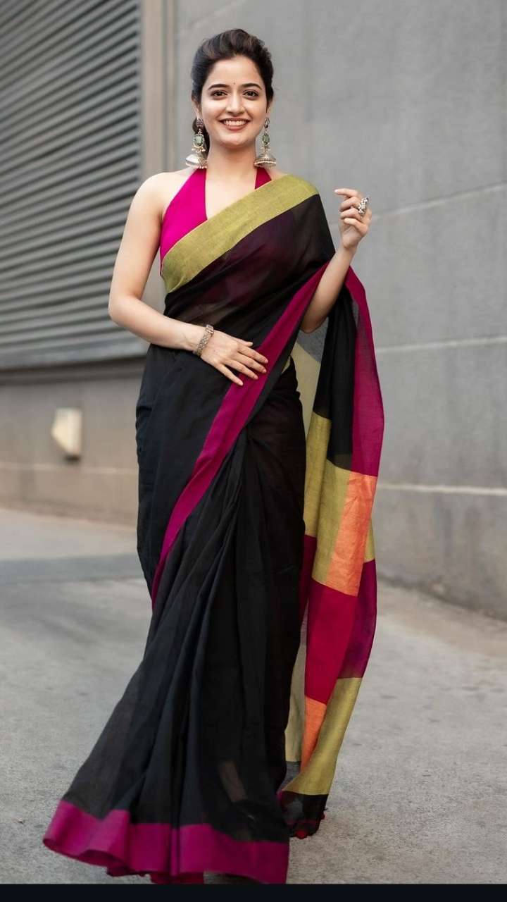 5 Vibrant Comfy Sarees By Ashika Rangnath For Summer Season