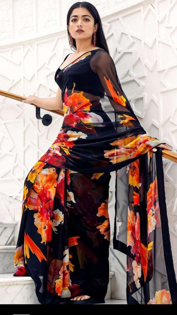 6 Cool & Comfy Sarees By Rashmika Mandanna For Summers