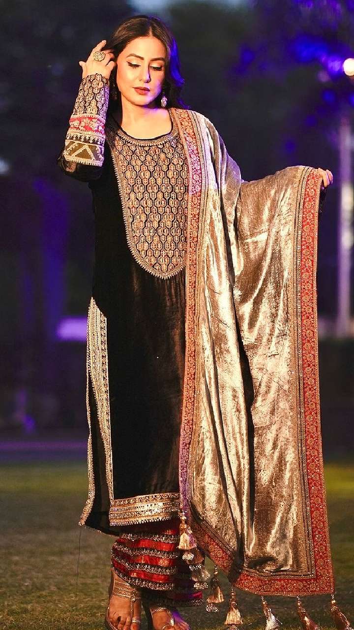 6 Gorgeous Hina Khan Salwar Suits For Low Key Roka Ceremony