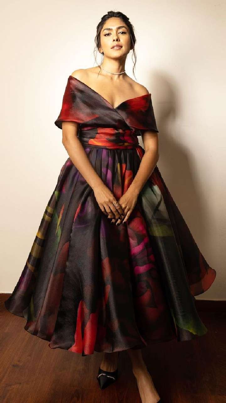 6 Mrunal Thakur Fit & Flare Dresses For A Chic Look