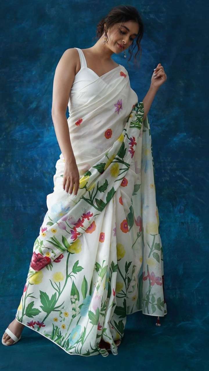 6 Cool & Stylish Sarees By Keerthy Suresh For Summers